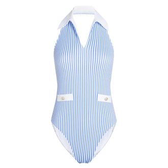 Karl Lagerfeld Femme, Maillots de bain, Bleu, Taille: 38 FR Hotel Karl Cheeky Swimsuit