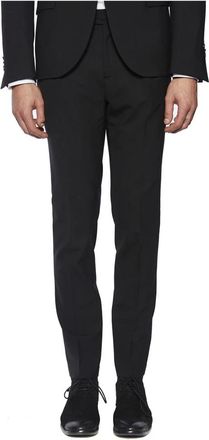 Daniele Alessandrini Homme, Pantalons, Noir, Taille: L Pantalon de costume ajust&eacute;
