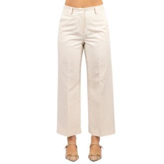 Max Mara Femme, Pantalons, Blanc, Taille: 36 FR Zircone Wide Pantalons