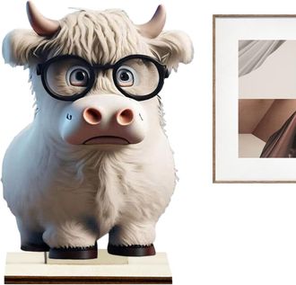 Generic Hochlandkuh Figur Kuh Mittelstück Kuh Holz Cartoon Kuh Figur Bauernhof Kuh Deko Hochlandkuh Deko Kuh Deko Hochland Kuh Figur