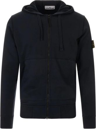Stone Island Homme, Sweatshirts et sweats &agrave; capuche, Bleu, Taille: S SweaT-shirt zipp&eacute; &agrave; capuche