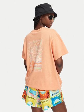 Roxy T-Shirt Enzyme Wash ERJZT05966 Orange Oversize