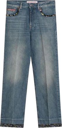 Valentino Garavani Femme, Jeans, Bleu, Taille: W25 Jean en denim &agrave; poches orn&eacute;es