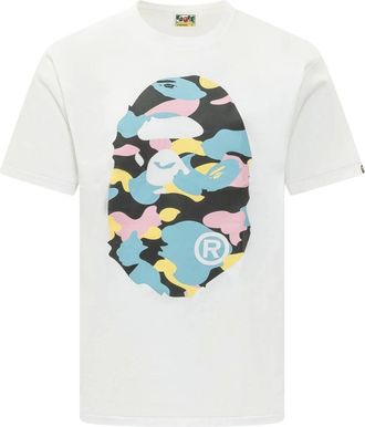 A Bathing Ape A Bathing Ape, Homme, Tops, Blanc, Taille: L New Multi Camo Tee