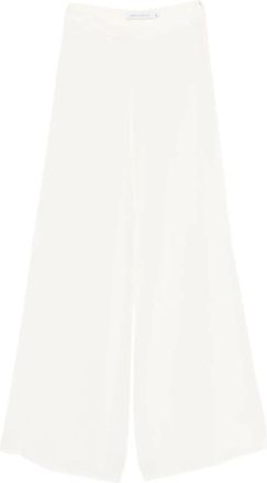 Simona Corsellini Femme, Pantalons, Blanc, Taille: 38 FR Pantalon Palazzo &agrave; Fermeture &Eacute;clair