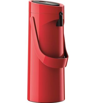 T-fal K3140314 Ponza Pumpthermos Rot 1 L Einfache Pumpfunktion Mit Gro&szlig;z&uuml;gigem Pumpvolumen Warm Bis Zu 12 Stunden Kalt Bis Zu 24 Stunden
