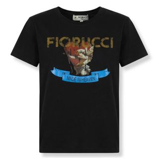 Fiorucci Femme, Tops, Noir, Taille: 42 FR Rock Cupid Slim T-Shirt
