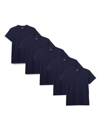 Lower East Basic Rundhals T-Shirts für Herren 3er I 5er I 10er Pack aus 100% Baumwolle in vielen Farben