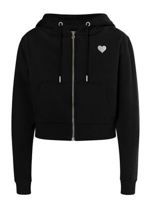 Mymo Kapuzenpullover mit Rei&szlig;verschluss Damen schwarz