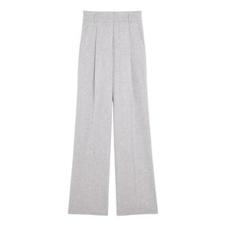 Max Mara Wollhose mit G&uuml;rtel - - Trousers - Damen - Grau - S