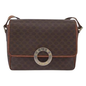 Celine Pre-owned Vintage Macadam Circle Logo Schultertasche - - Pre-owned - Damen - Braun - ONE SIZE