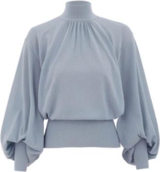 Zimmermann Femme, Blouses et Chemises, Bleu, Taille: 40 FR Haut Top Fronc&eacute;