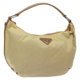 Prada Sac &agrave; bandouli&egrave;re vintage en nylon Pre-owned - Femme - Pre-owned - Beige - Taille: ONE Size