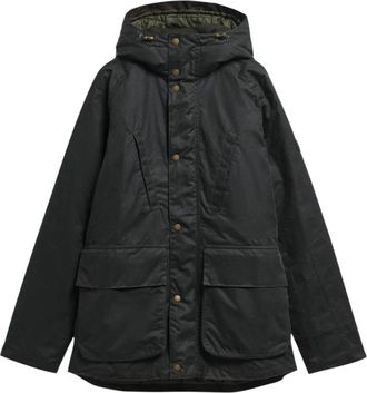 Barbour Oakdale Waxed Jacket - Homme - Manteaux - Vert - Taille: L