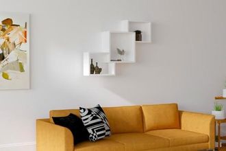 Hanah Home Scandinavian Wall Shelf, White, 98 x 72 x 19.6 cm | 100% Melamine Coated Particle Board, 18 mm Thick | Stylish & Functional Storage Solution for Moder