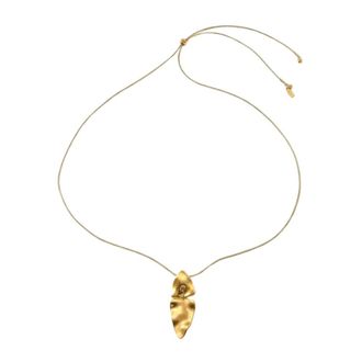 Dansk Copenhagen Frida Waterproof 18K Gold Plated Necklace - Adjustable Chain & Brushed Stainless Steel - - Accessories - Damen - Gelb - ONE SIZE