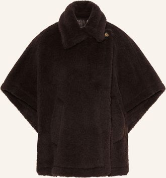 Max Mara Kunstfell-Cape tebe1 Mit Alpaka braun