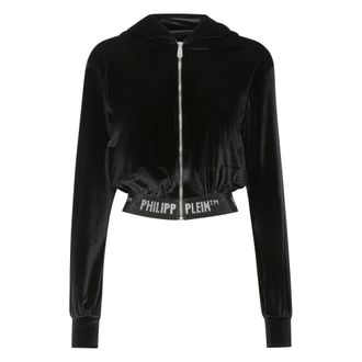 Philipp Plein Sweat &agrave; capuche Sweatjacket Crystal - Femme - Sweatshirts et sweats &agrave; capuche - Noir - Taille: 46 FR