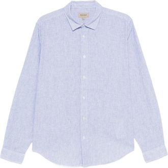 Woolrich Homme, Chemises, Bleu, Taille: 2XL Chemise Ray&eacute;e en Coton et Lin