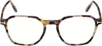 Tom Ford unisex, Accessoires, Brun, Taille: 50 MM Square Optical Frame