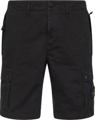 Stone Island Homme, Shorts, Noir, Taille: W34 Bermuda cargo slim-fit Stone Island