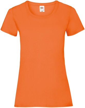 Fruit Of The Loom ShirtInStyle Lady-Shirt Basic Uni div. Farben XS-XXL, Farbe:orange, Gr&ouml;&szlig;e:M