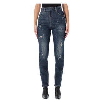 Maison Margiela Denim Slim Effiloch&eacute; - Femme - Jeans - Bleu - Taille: W27