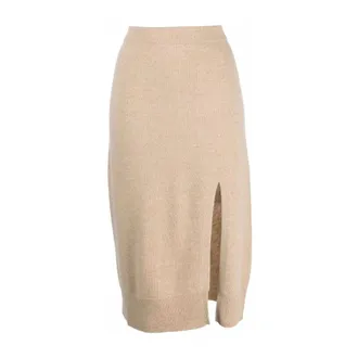 Lorena Antoniazzi Strickrock Haferbeige Wollmischung - - Skirts - Damen - Beige - M