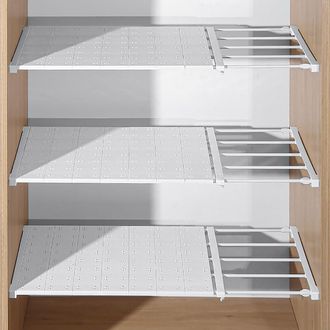 Generic Adjustable Expandable Tension Shelf - Telescopic Closet Nizer for Bedrooms, Bathrooms, & Shoe Cabinets - Divider Rack for Optimal Storage & Space Savi