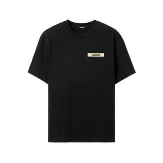 Jacquemus Homme, Tops, Noir, Taille: XS Le T-shirt Gros Grain