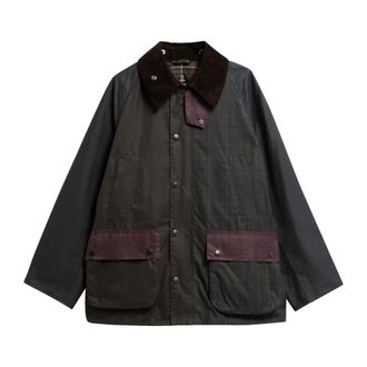 Barbour Veste cir&eacute;e Bedale Oversized Patchwork - Homme - Vestes - Vert - Taille: XL