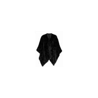 Pinko Luxuri&ouml;ser Kunstpelz-Poncho-Cape - - Jackets - Damen - Schwarzk - ONE SIZE