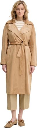 Benetton Trench coat effet daim ceintur&eacute; - Femme - Manteaux - Beige - Taille: 36 FR