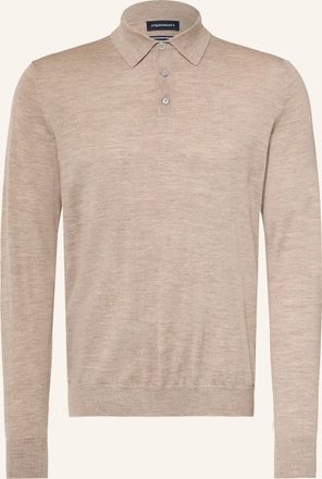 Strokesman's Strokesmans Strick-Poloshirt Aus Merinowolle beige