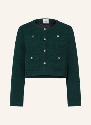 Maje Kastenjacke Aus Tweed Mit Glitzergarn gruen