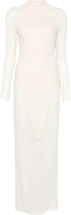 Alaia Panelled Long-sleeved Maxi Dress