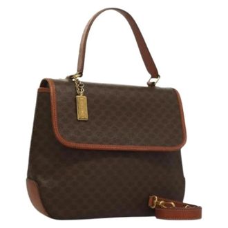Celine Sac &agrave; main en toile Pre-owned - Femme - Pre-owned - Brun - Taille: ONE Size