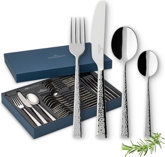 Villeroy & Boch Blacksmith Tafelbesteck f&uuml;r bis zu 6 Personen, 24-teilig, Edelstahl