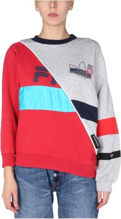 1/OFF 1/Off, Femme, Sweatshirts et sweats &agrave; capuche, Multicolore, Taille: 38 FR Remade Wrangle Crew Neck