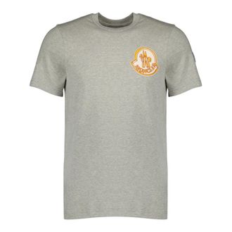 Moncler T-Shirt mit Stickerei - - Tops - Herren - Grau - S