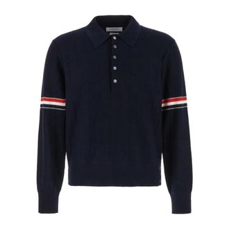Thom Browne Klassisches Poloshirt - - Tops - Herren - Blau - XL