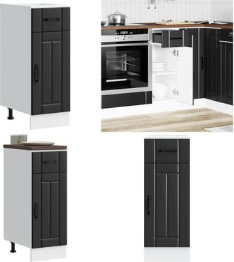 vidaXL vidaXL Armoire de cuisine Lucca noir bois ding&eacute;nierie