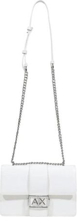 A|X Armani Exchange Femme, Sacs, Blanc, Taille: ONE Size Sac bandouli&egrave;re en polyester avec motif d&eacute;taill&eacute;