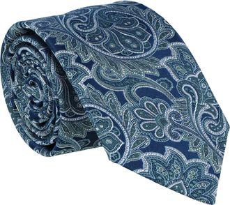 Willen Krawattenfabrik Krawatte Marine Paisley