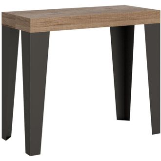 Itamoby Itamoby - Console extensible 90x40/196 cm Flame Small Ch&ecirc;ne Nature structure Anthracite