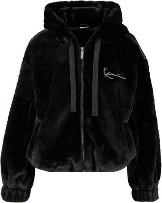 Karl Kani Sweatjacke Karl Kani Metal Signature Vegan Fur Zip Hoodie Jacket