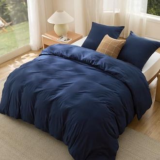 Bedsure Housse de Couette 200x200 cm - Parure en Microfibre de Polyester Oeko-TEX - Bedding Sets Housses de Couettes 200x200 + 2X Taies doreiller 65x65 cm ave