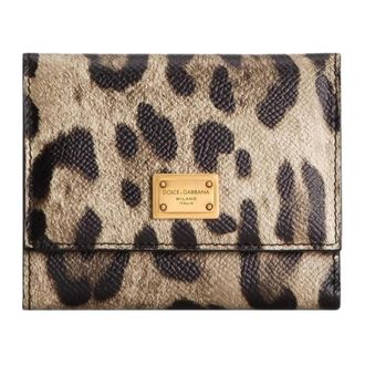 Dolce & Gabbana Dauphine Portemonnaie mit Leopardenmuster - - Accessories - Damen - Braun - ONE SIZE