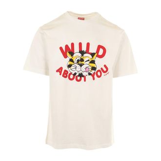 Kenzo Homme, Tops, Blanc, Taille: S Wild Tiger Classic T-shirt