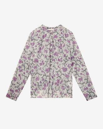 Isabel Marant Blouse Maria - Femme - &Eacute;cru-lilas - Taille 34 - Marant &Eacute;toile